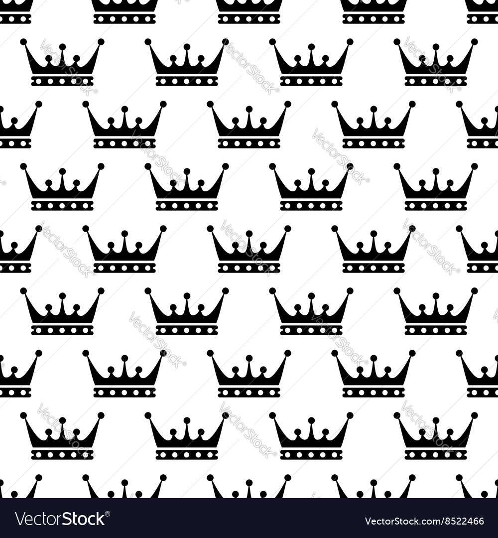 Crown pattern seamless Royalty Free Vector Image