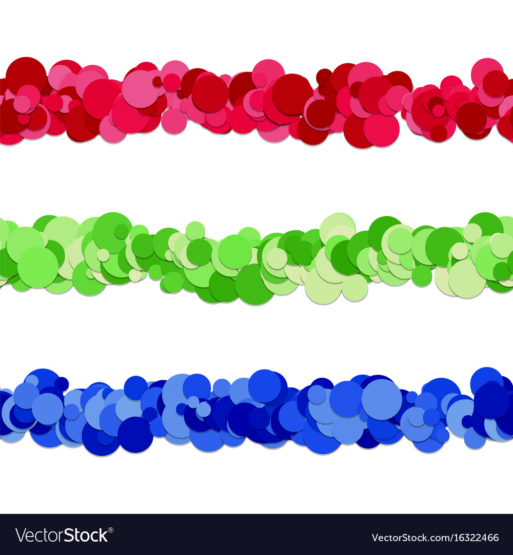 Dot pattern line separator design set from Vector Image