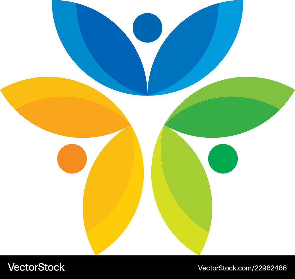 Flower wellness logo icon design Royalty Free Vector Image