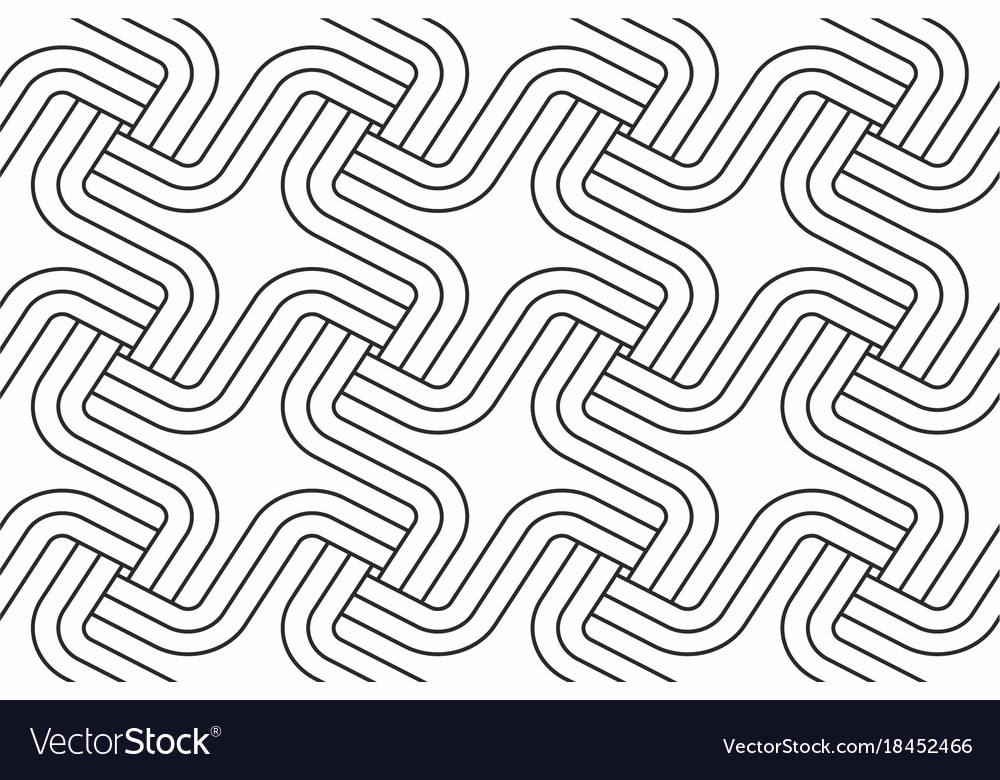Geometric seamless pattern with linear Royalty Free Vector