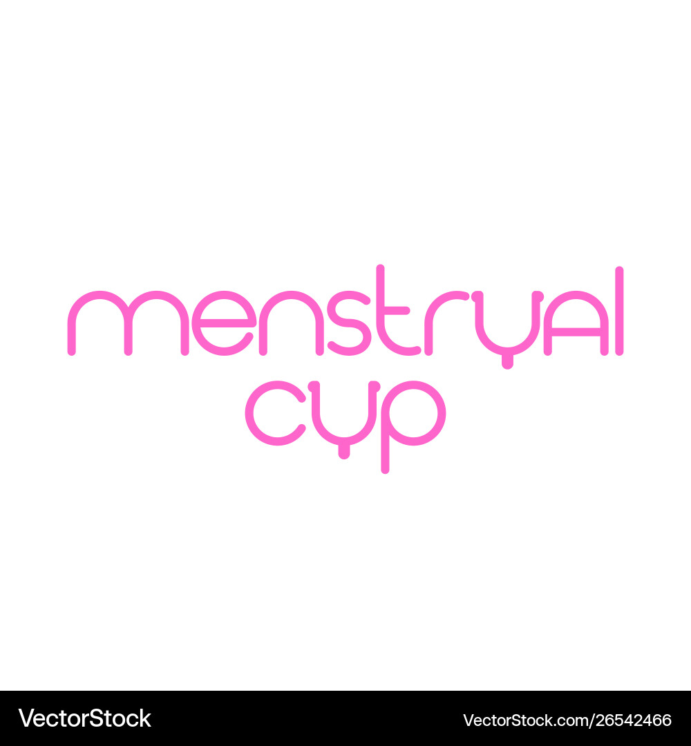 Menstrual cup template Royalty Free Vector Image