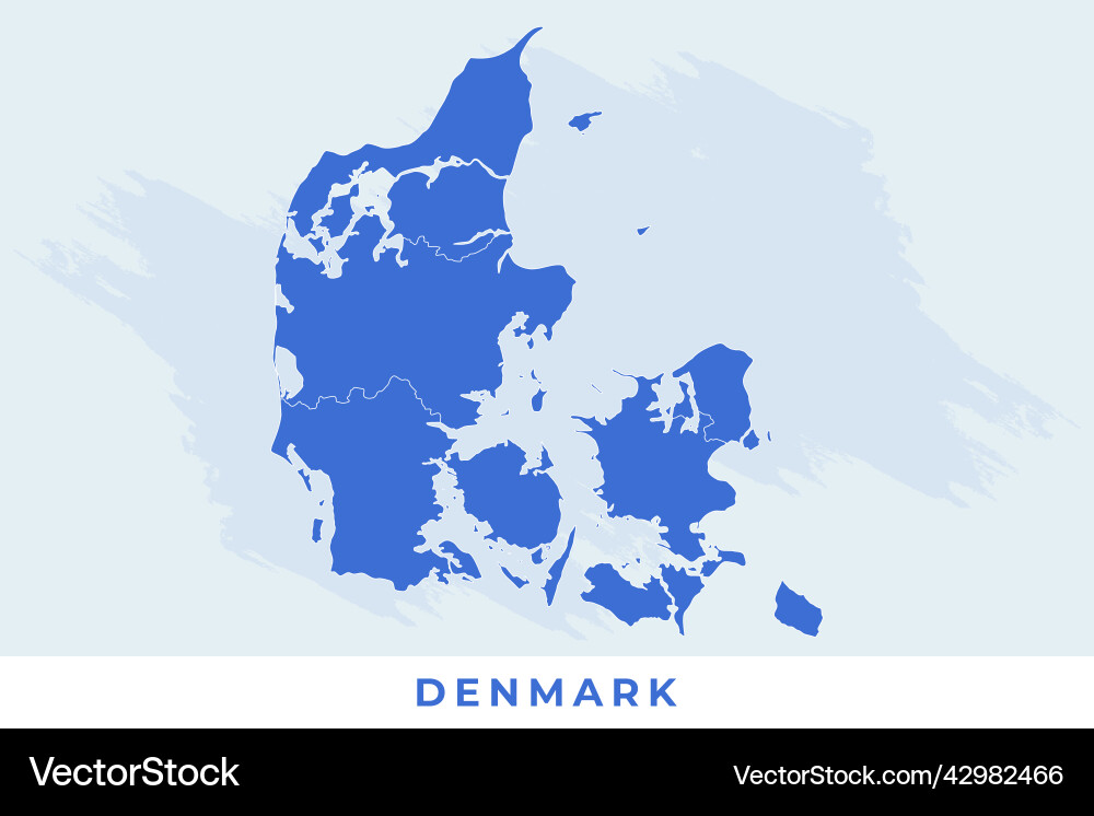 National map of denmark Royalty Free Vector Image