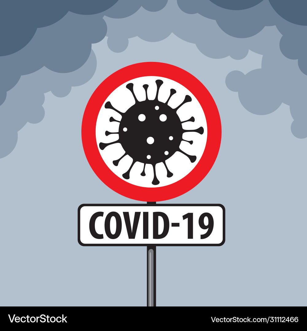 Sign coronavirus in form a road Royalty Free Vector Image