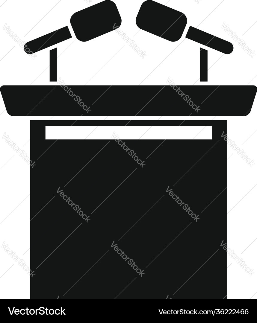 Speaker stand icon simple style Royalty Free Vector Image