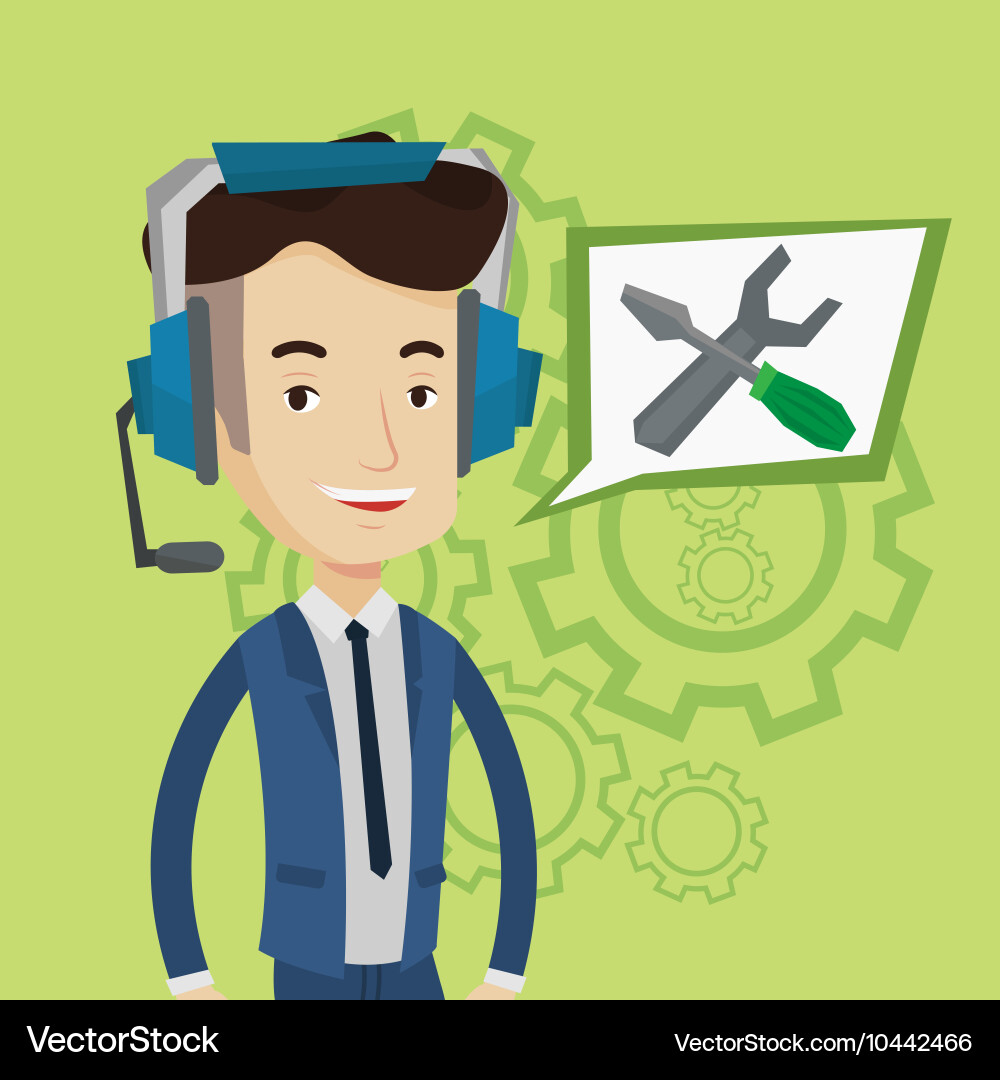 Technical support operator Royalty Free Vector Image