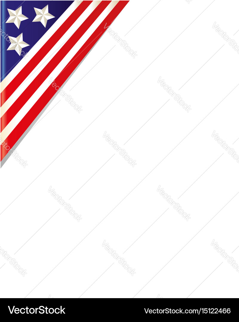 Usa flag border corner Royalty Free Vector Image