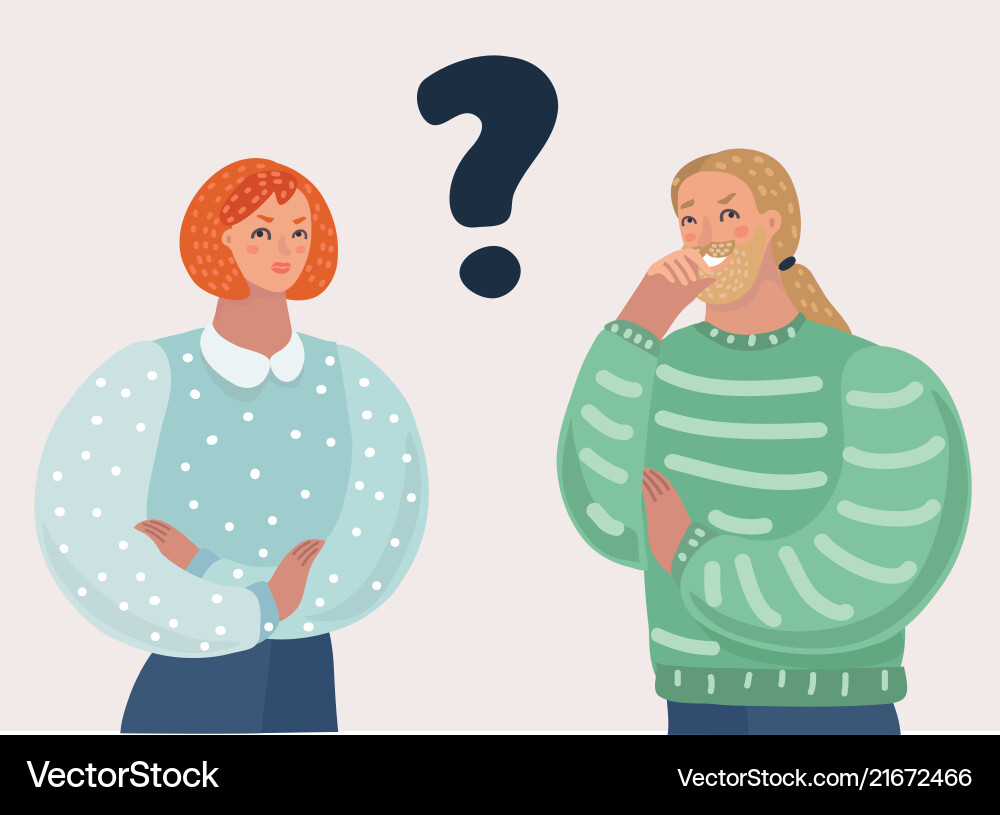 Young business person with a question Royalty Free Vector
