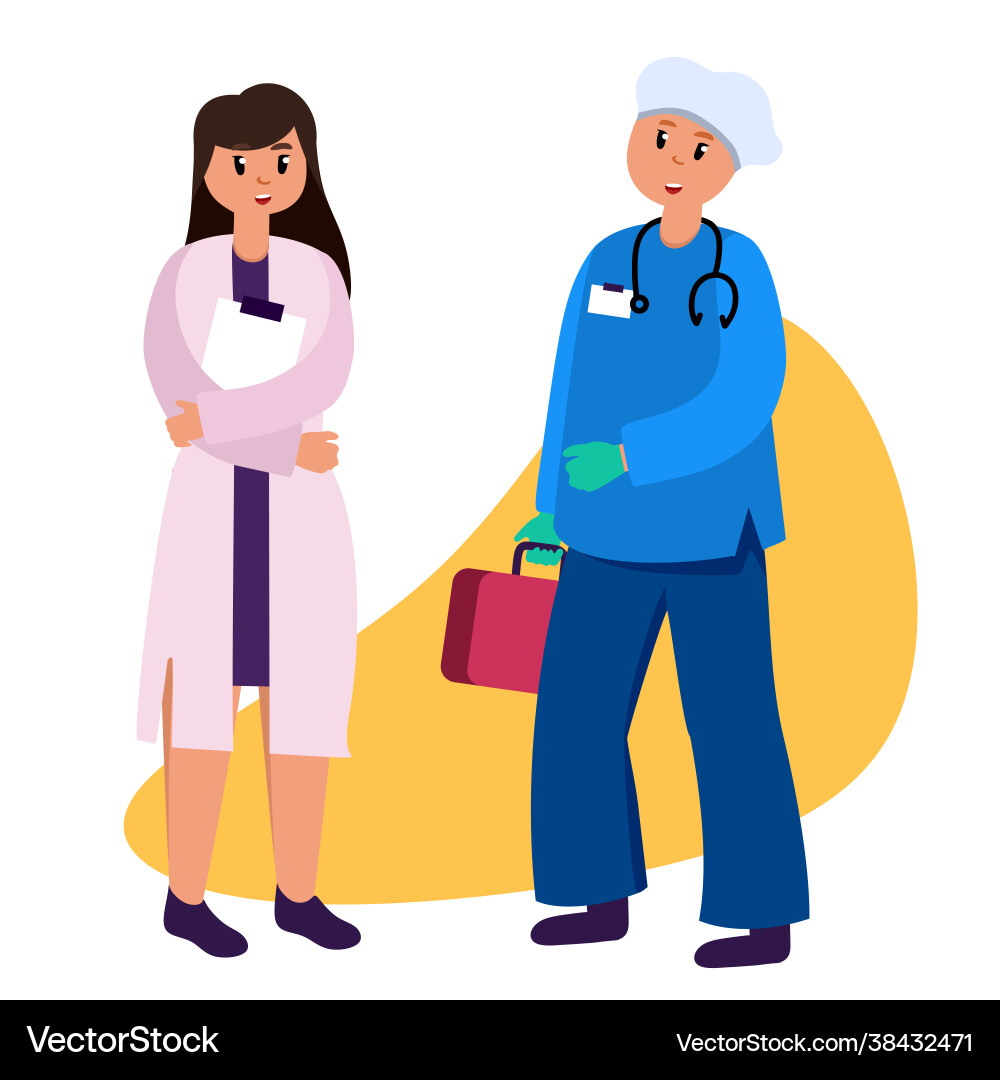 A doctor medical worker in work clothes Royalty Free Vector