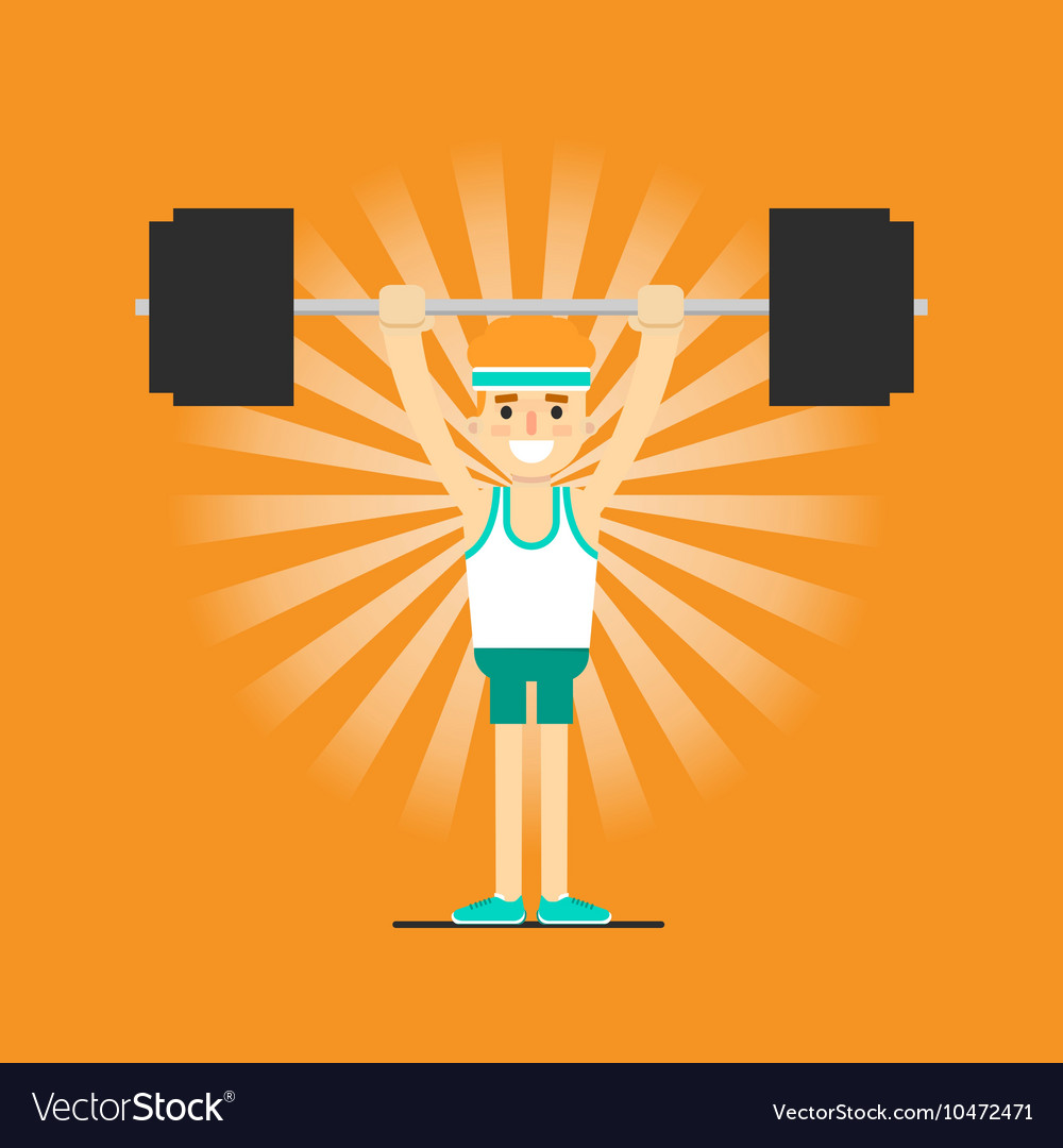 Athletic young man doing exercise Royalty Free Vector Image