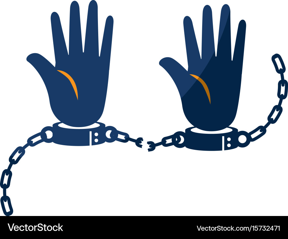 Chain of slavery Royalty Free Vector Image - VectorStock