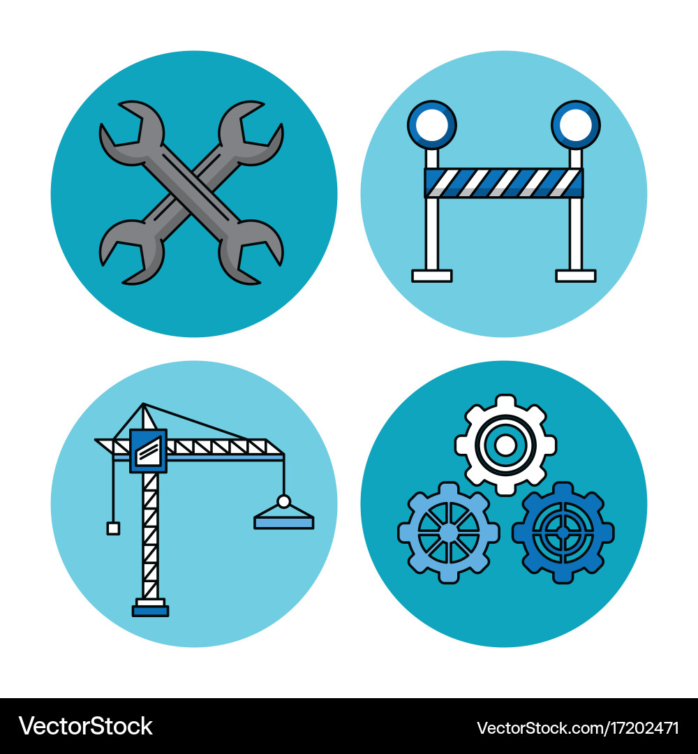 Construction icons set Royalty Free Vector Image