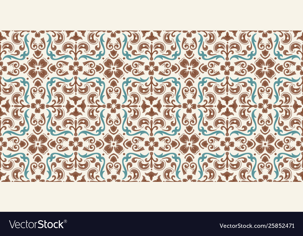 Damask seamless pattern background elegant Vector Image