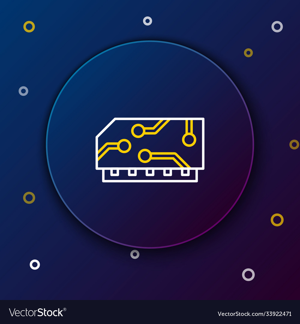 Line ram random access memory icon isolated Vector Image