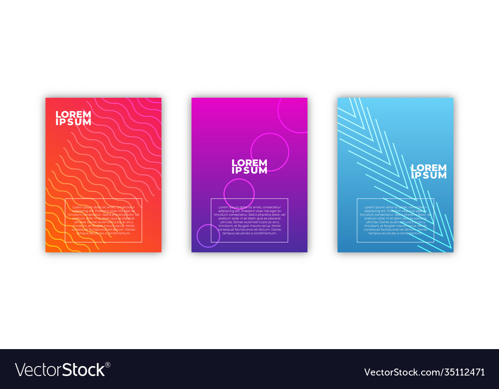 Minimal covers design cool gradients future Vector Image