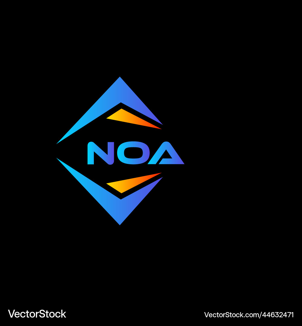 Noa abstract technology logo design on black Vector Image