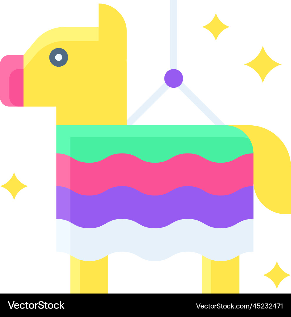 Pi ata icon new year realated Royalty Free Vector Image