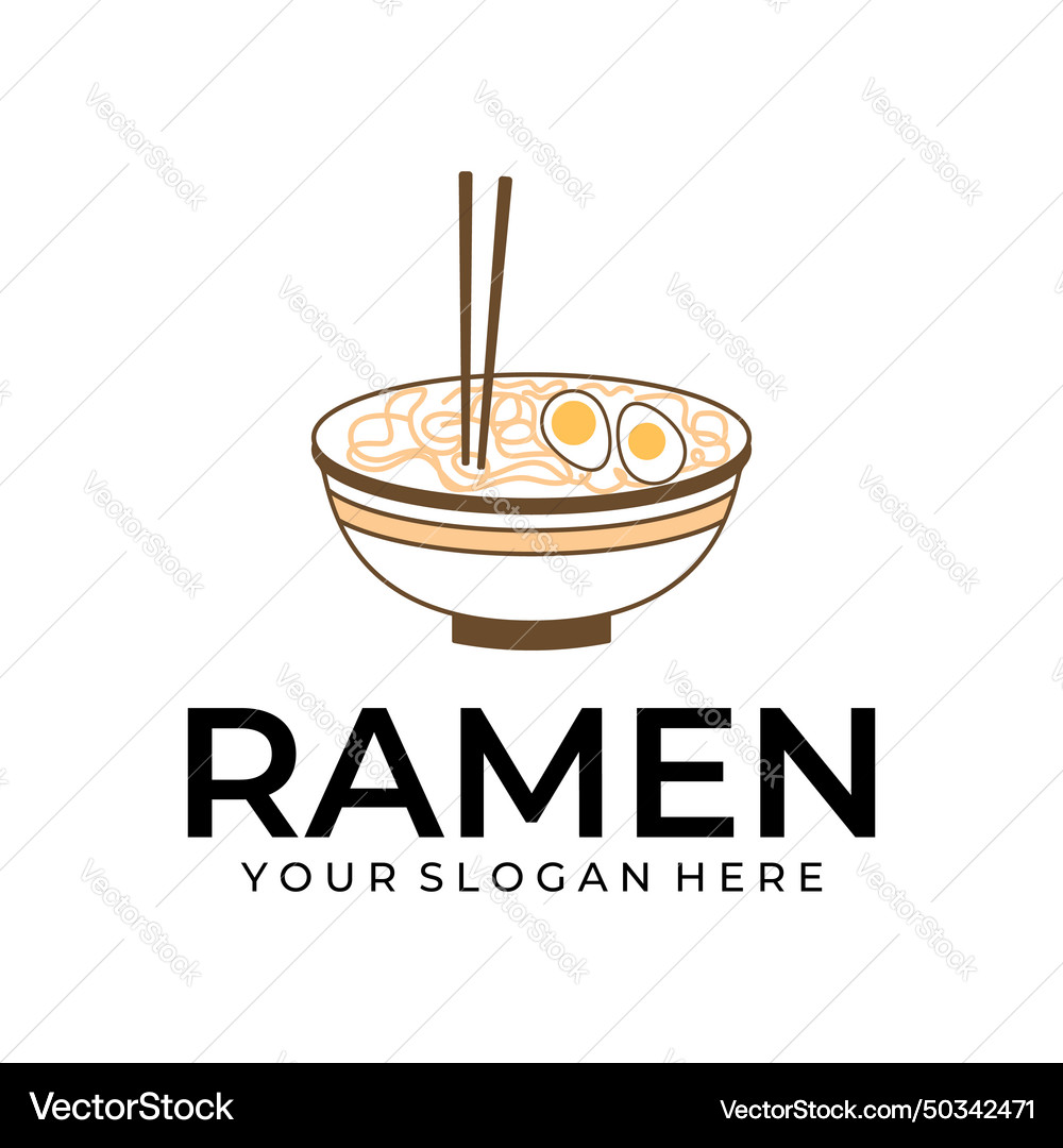 Ramen logo Royalty Free Vector Image - VectorStock