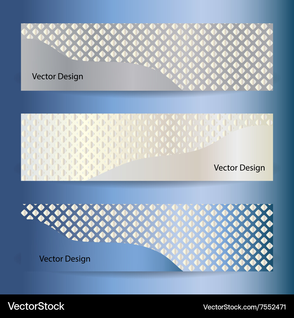 Set of mosaic banners Royalty Free Vector Image