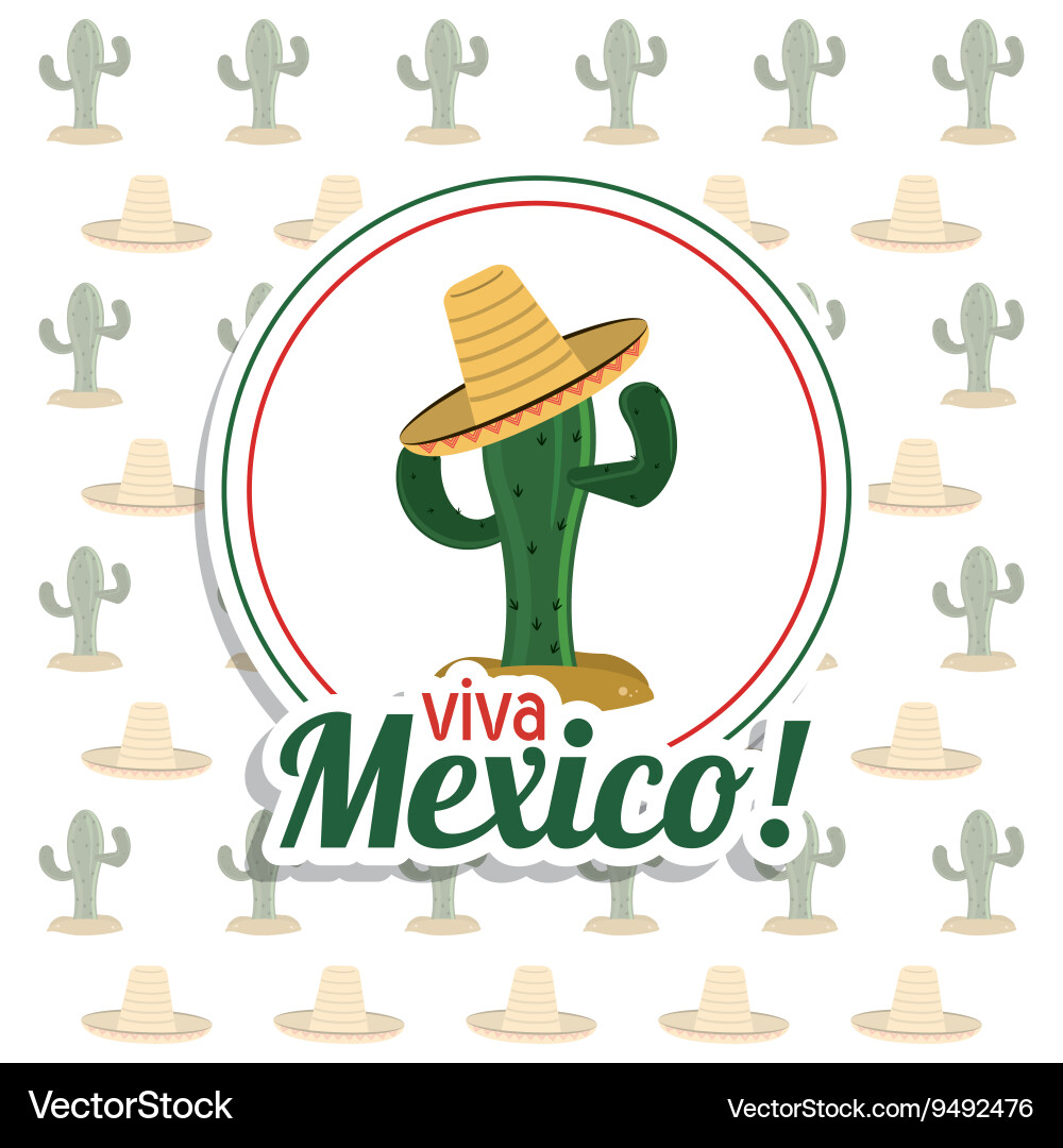 Cactus icon mexico culture graphic Royalty Free Vector Image