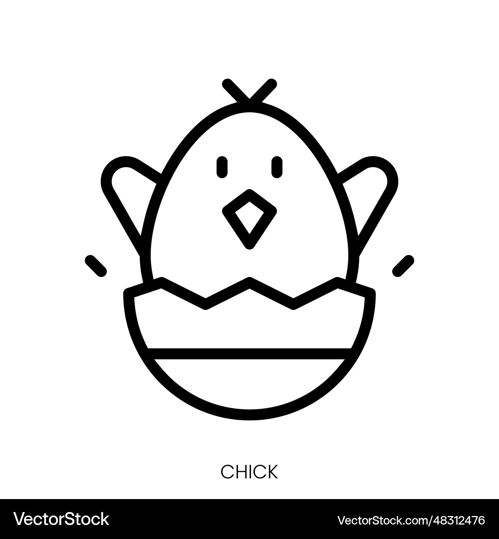 Chick icon line art style design isolated on Vector Image