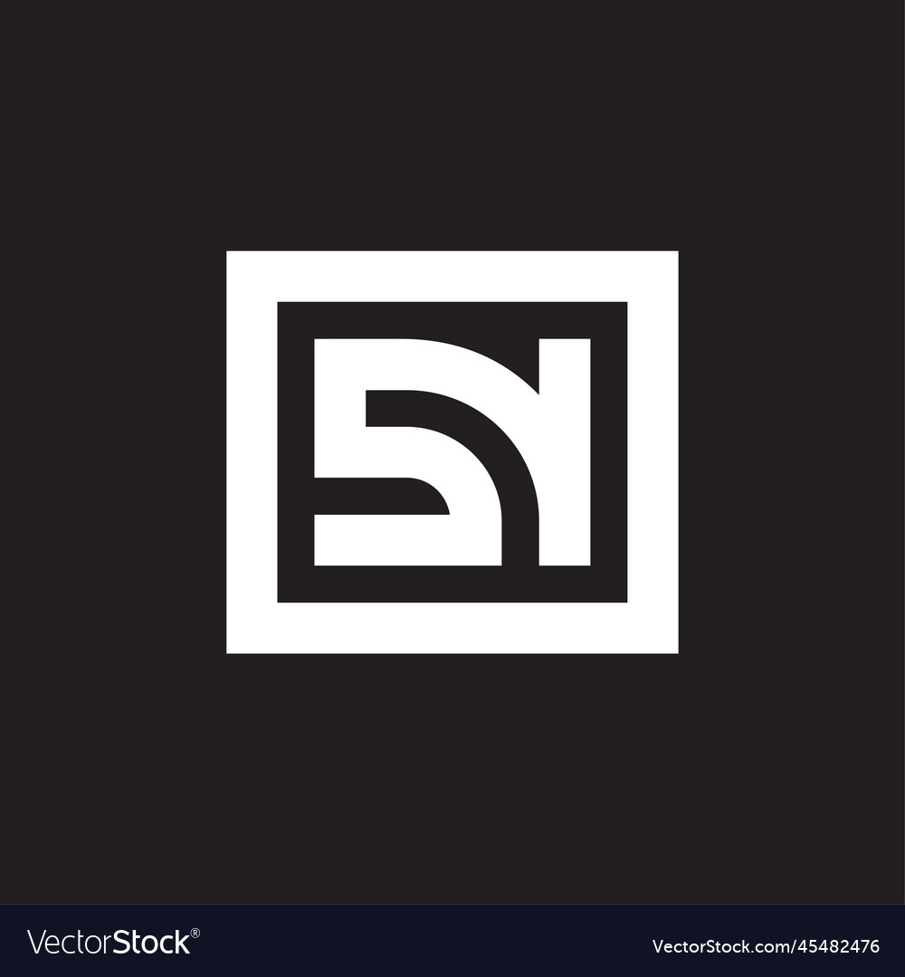 Initial letter sn logo design template elements Vector Image