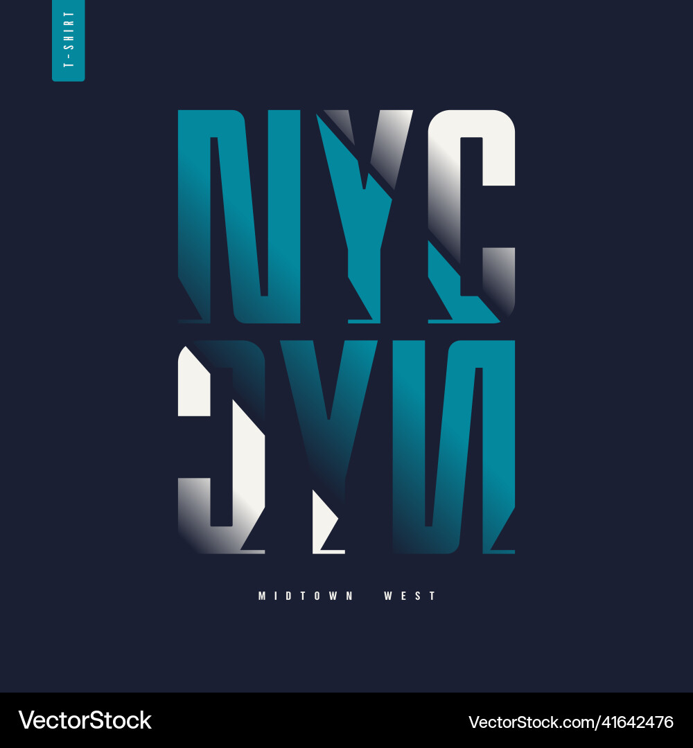 New york stylish graphic tee design print Vector Image