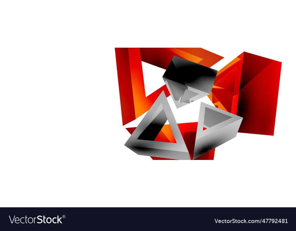 3d triangle abstract background basic shape Vector Image