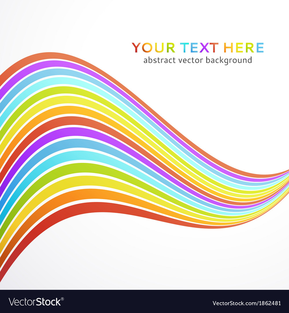 Abstract wave rainbow background Royalty Free Vector Image