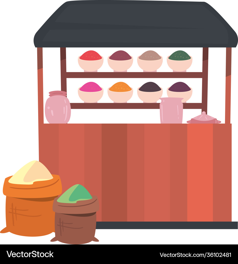Condiments market isolated design Royalty Free Vector Image