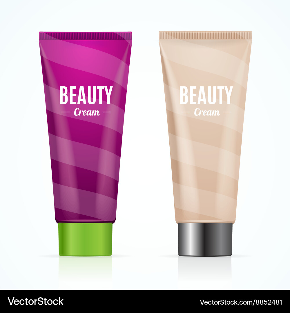 Cream tube mock up set Royalty Free Vector Image