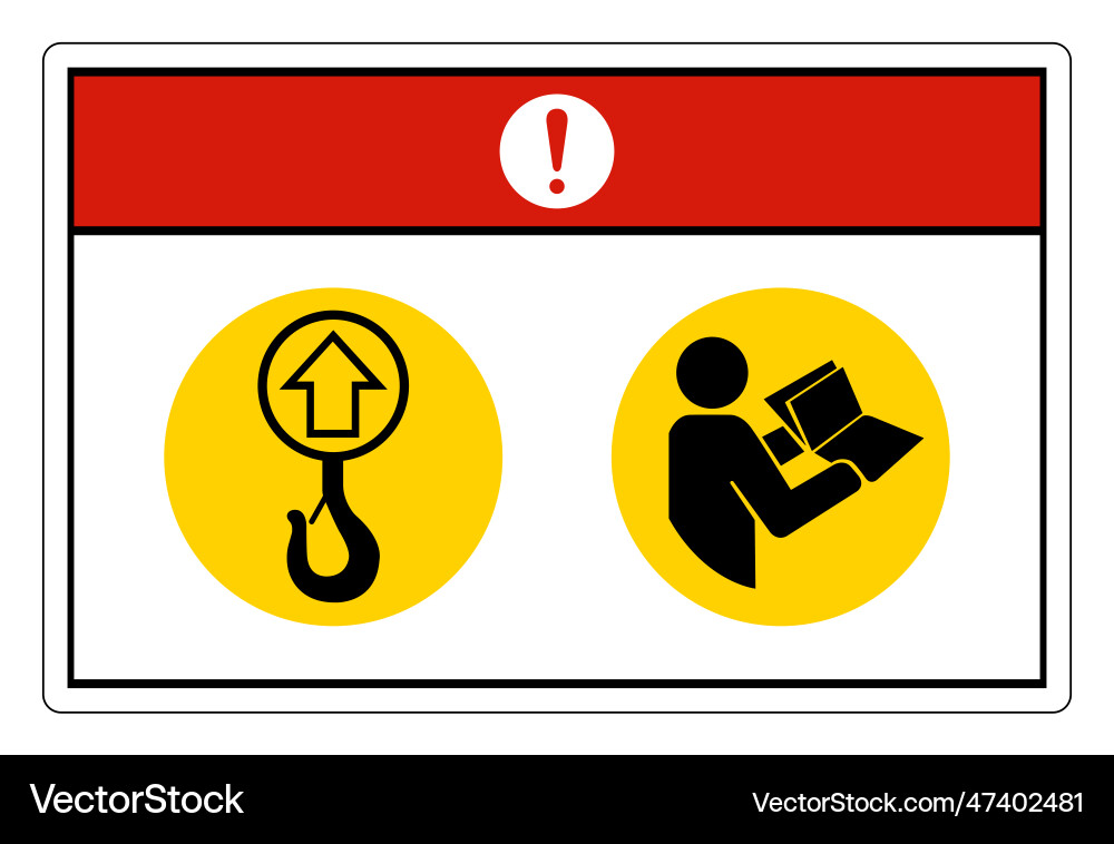 Danger lift point symbol sign isolate on white Vector Image