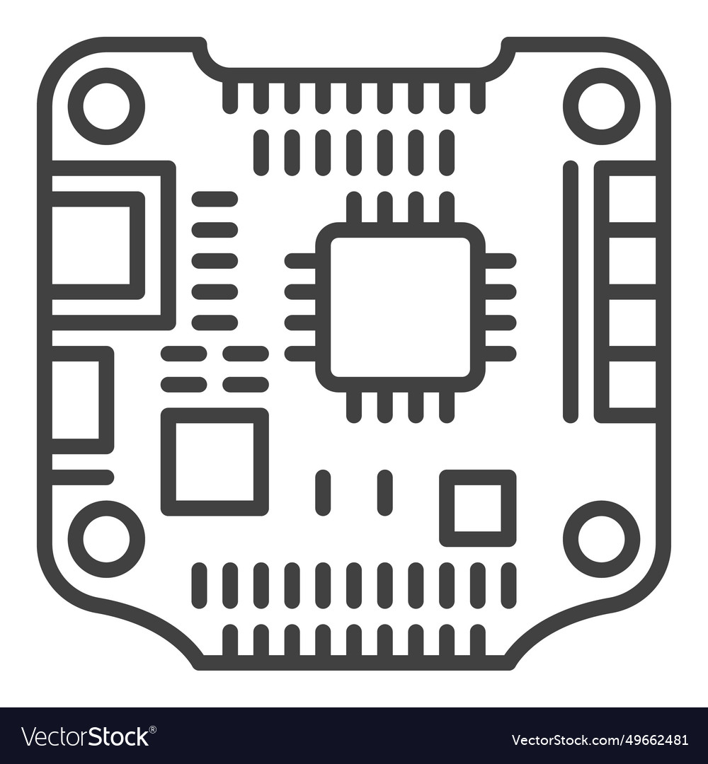 Fpv Drone Flight Controller Concept Thin Line Icon