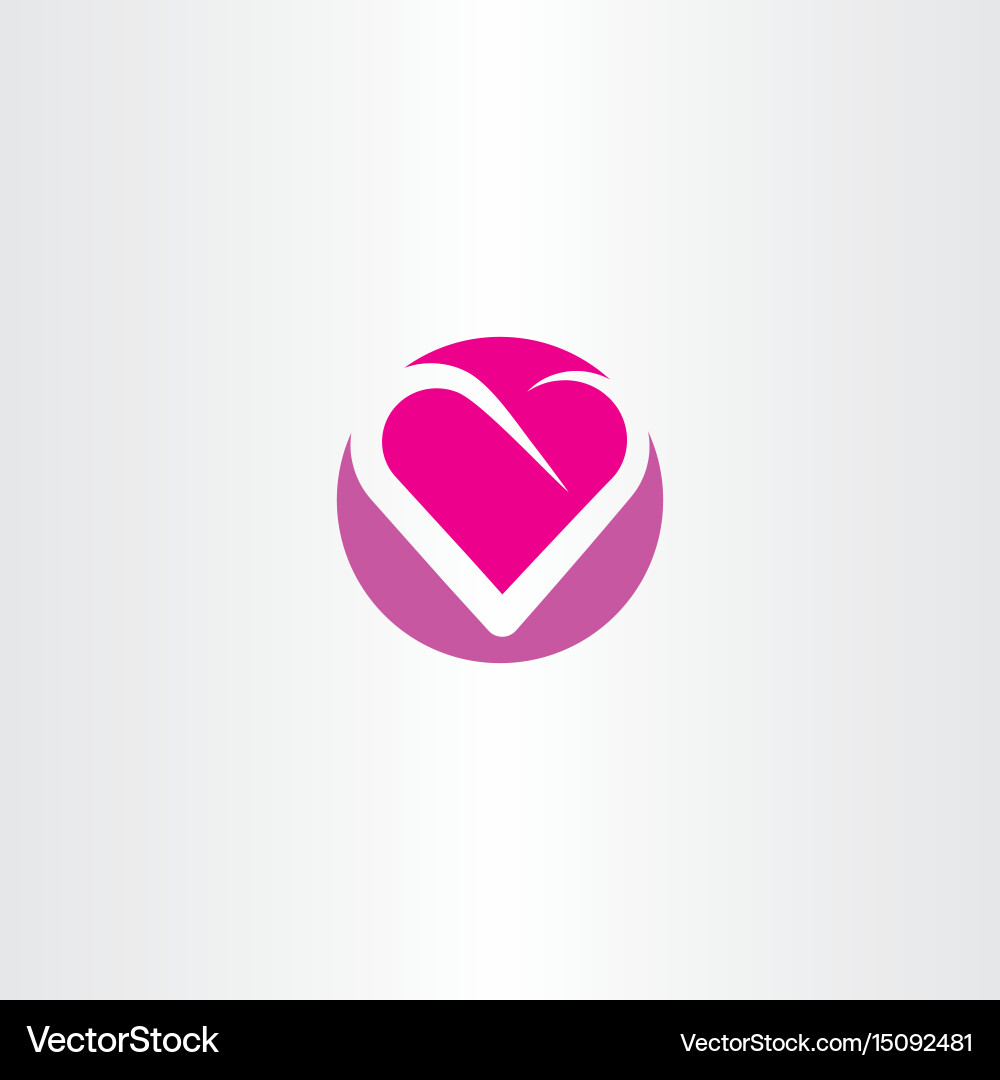 Heart logo sign red symbol Royalty Free Vector Image