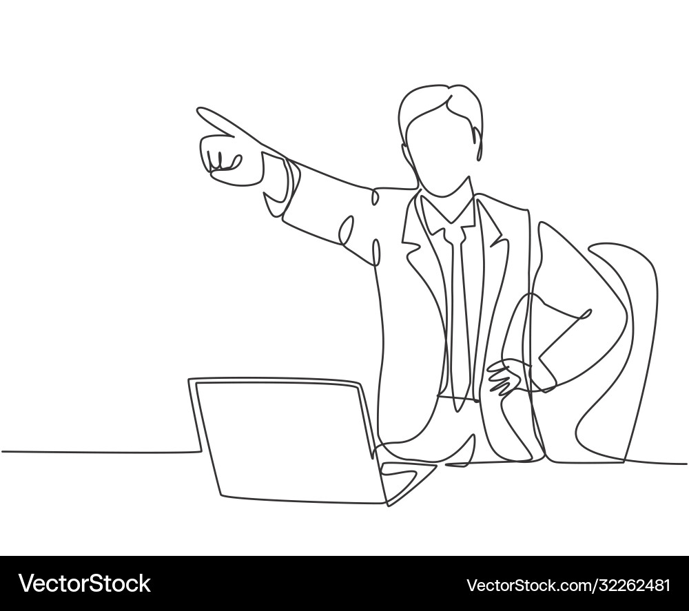 Job dismissal concept one continuous line drawing Vector Image