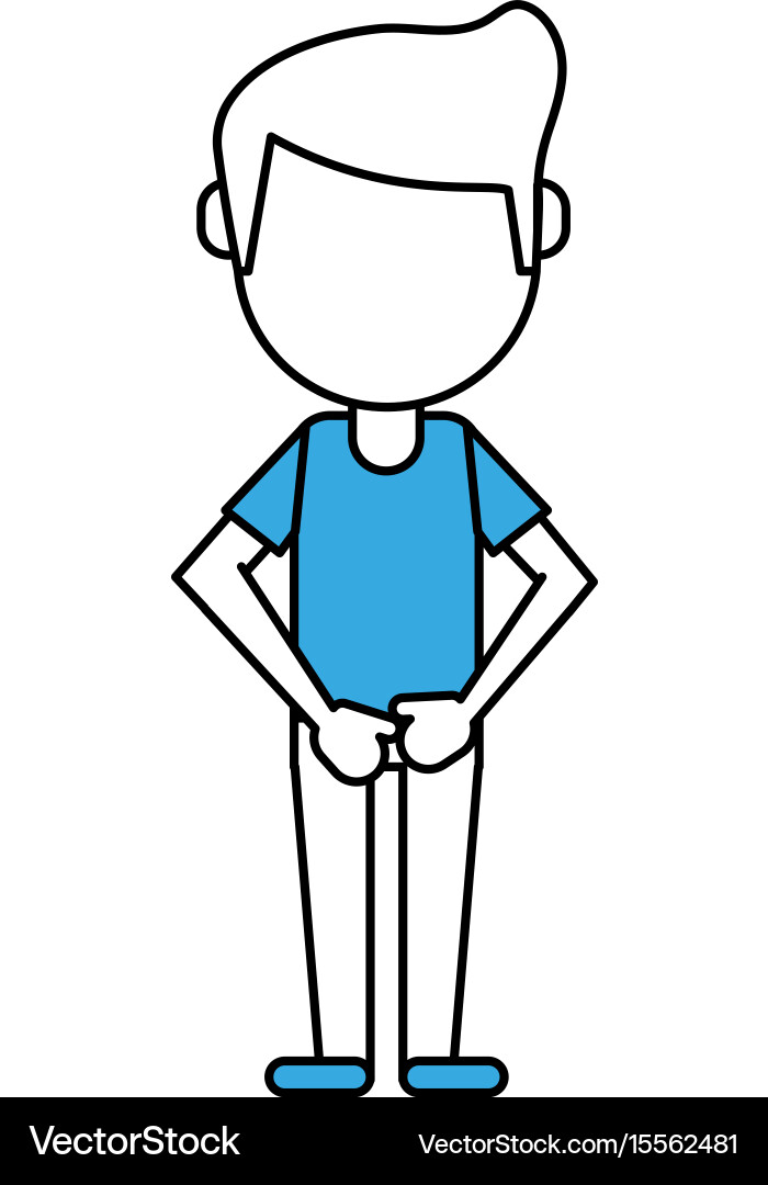 Man cartoon isolated casual Royalty Free Vector Image