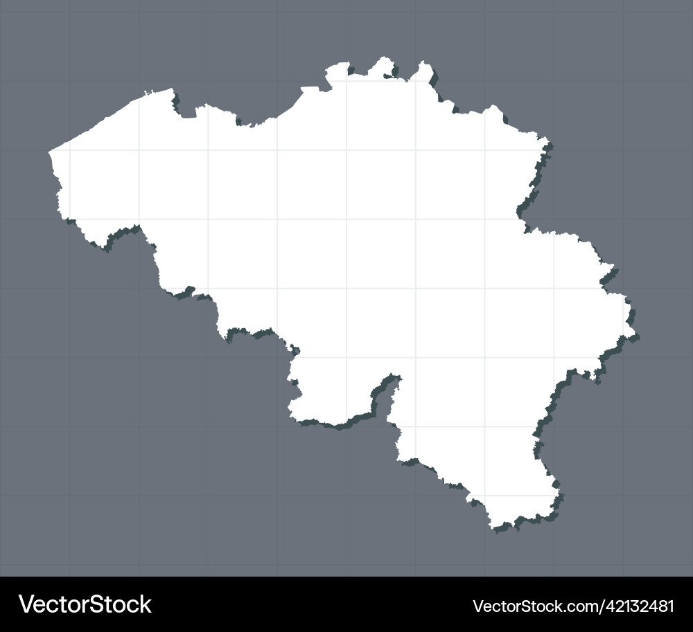 Map belgium template europe country Royalty Free Vector