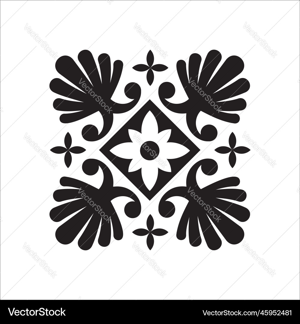 Minimal tiles talavera art decor Royalty Free Vector Image