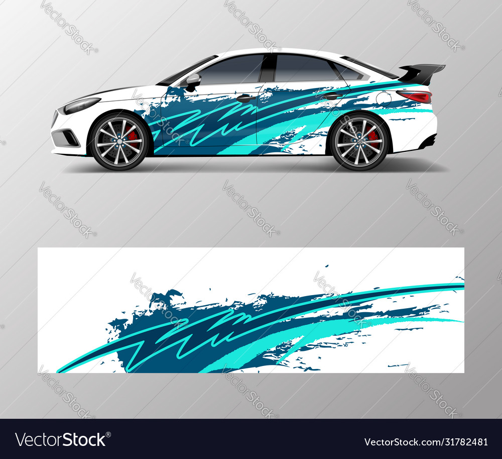 Modern Stripe For Racing Car Wrap Sticker Vector Image