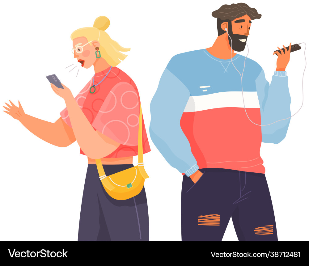 People using smartphones gadget mobile phone Vector Image