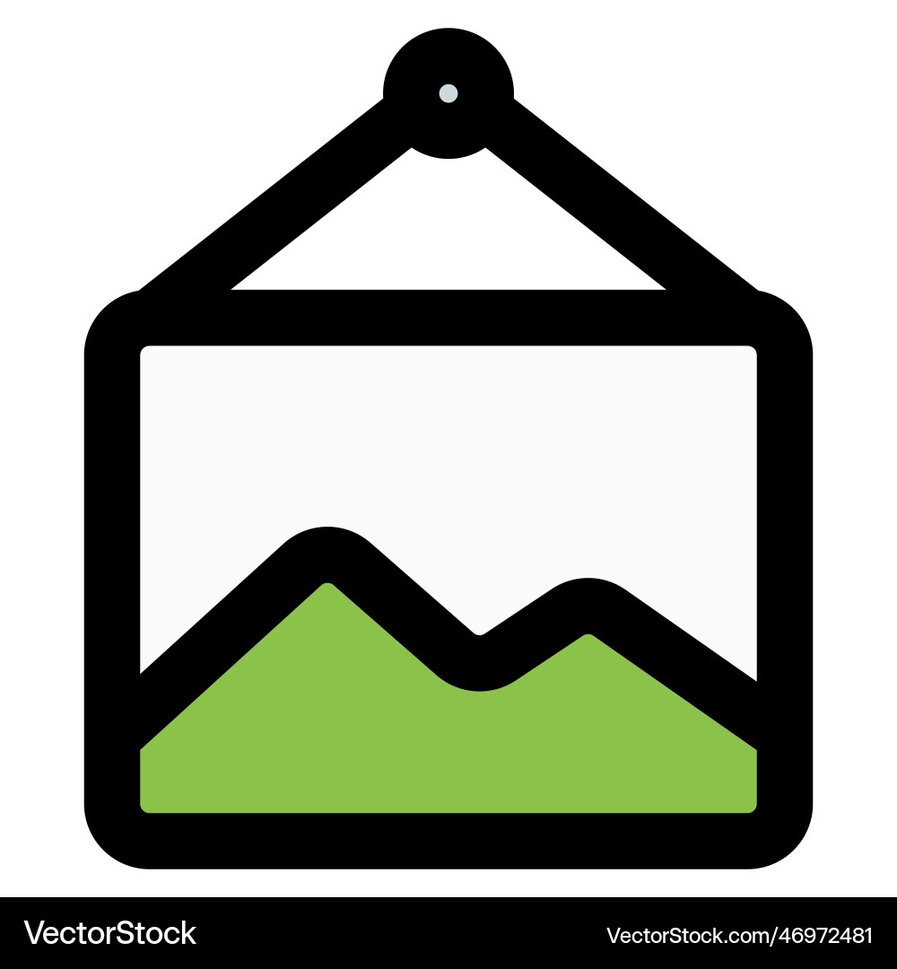 Scenery picture hanging on the wall Royalty Free Vector