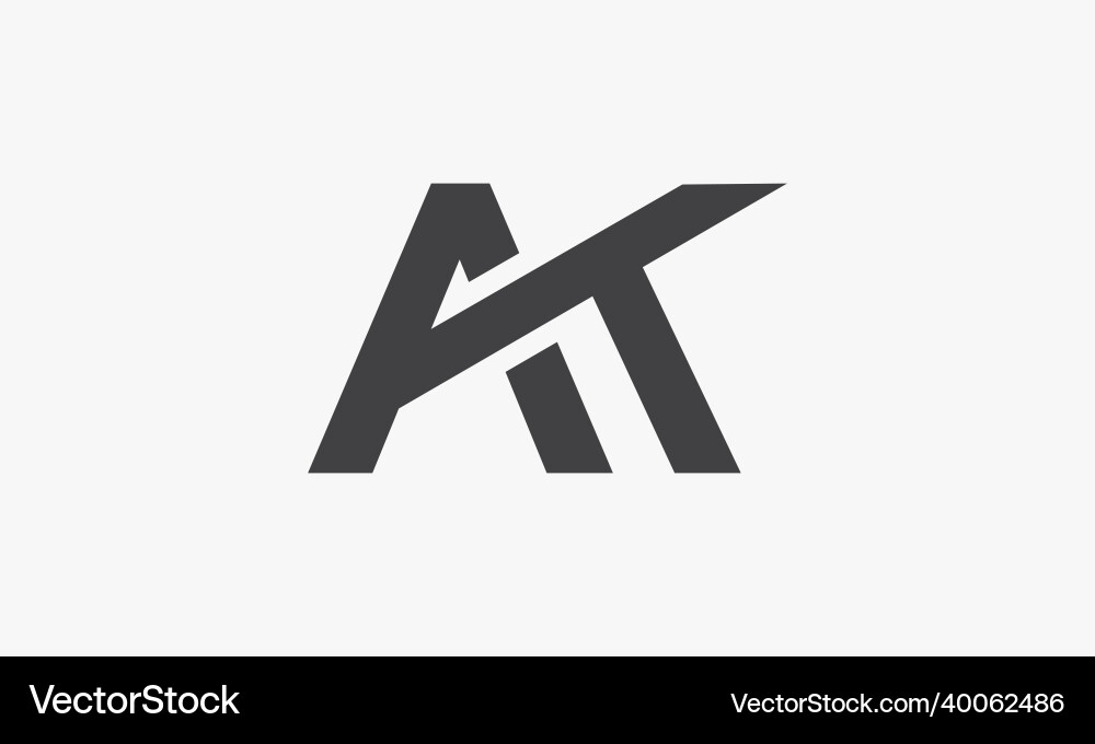 Ak letter logo modern concept isolated on white Vector Image