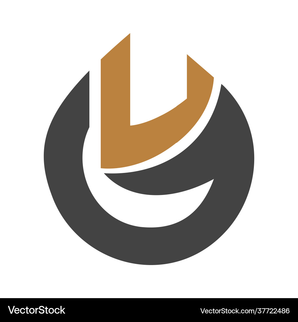 Alphabet letters monogram icon logo lg gl Vector Image
