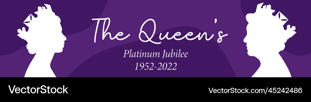 Banner the queens platinum jubilee celebration Vector Image