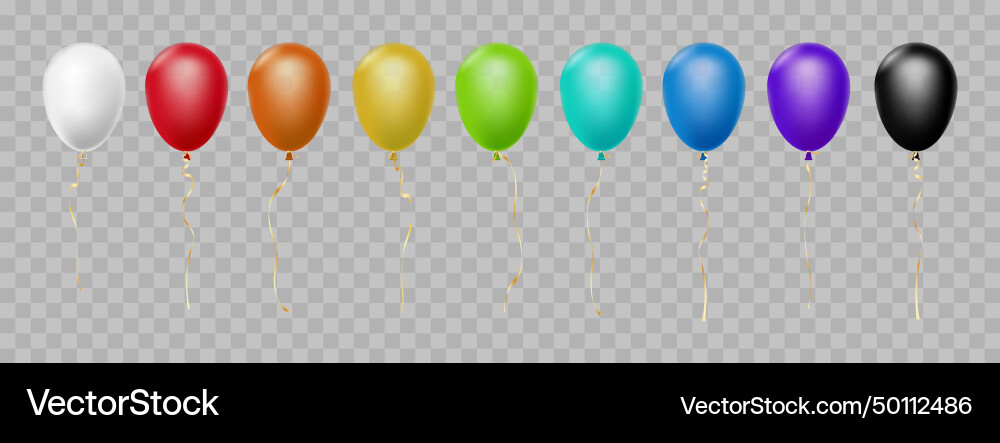 Colored balloon set Royalty Free Vector Image - VectorStock