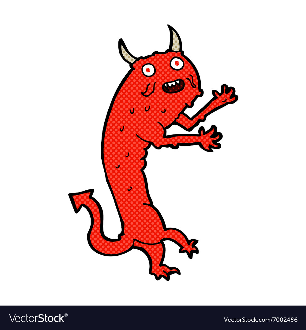 Comic cartoon devil Royalty Free Vector Image - VectorStock