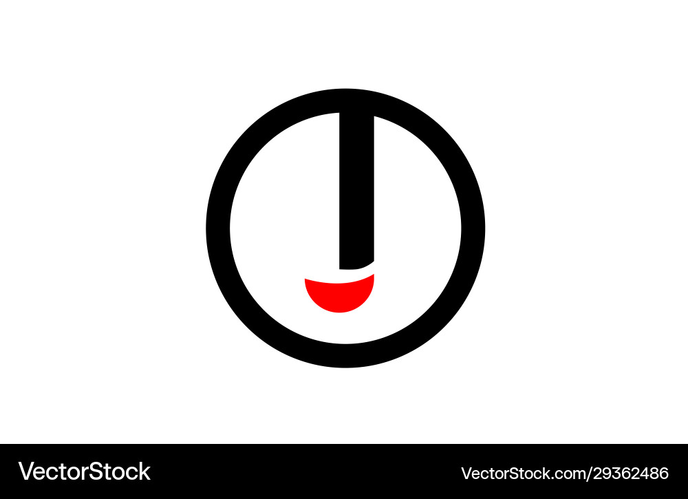 Design circle alphabet letter j for company Vector Image