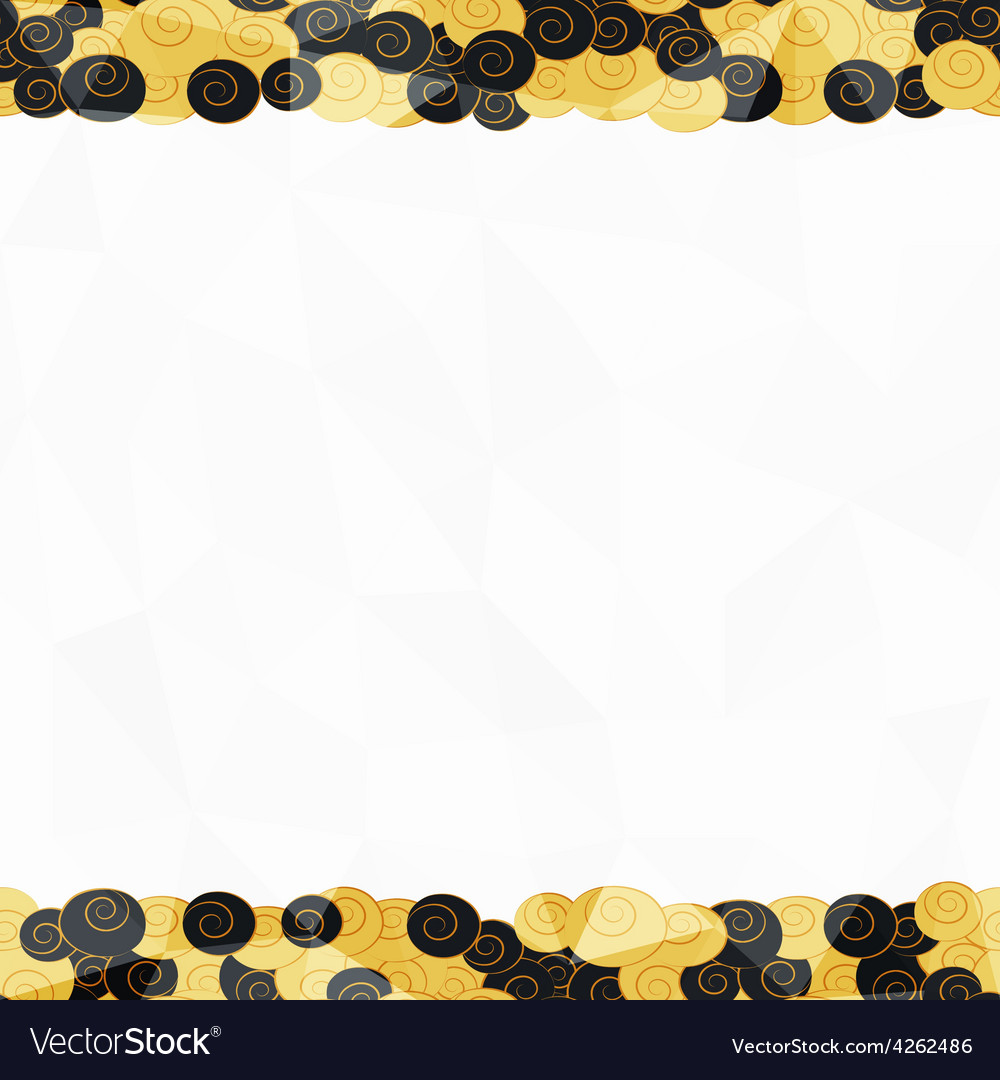 Gold seamless border pattern Royalty Free Vector Image