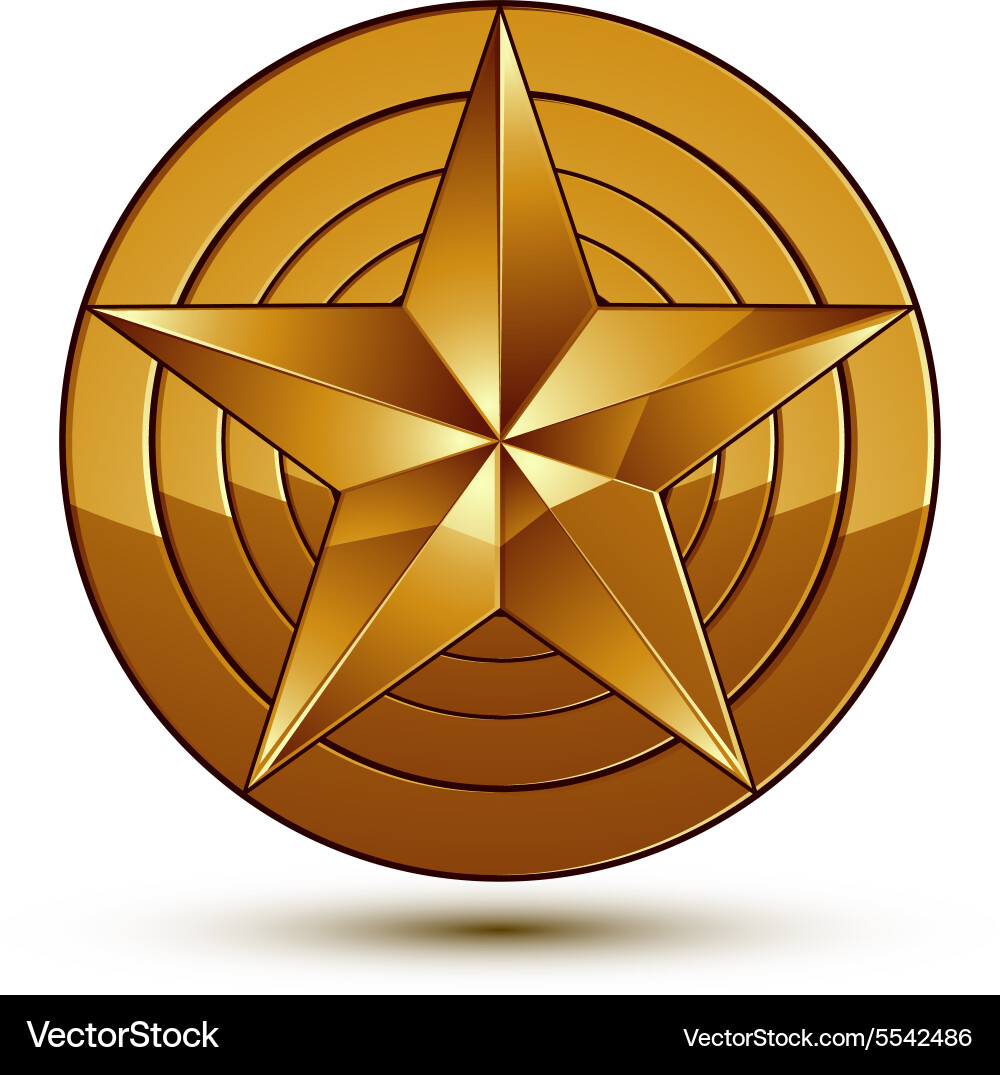 Royal golden geometric symbol stylized star Vector Image