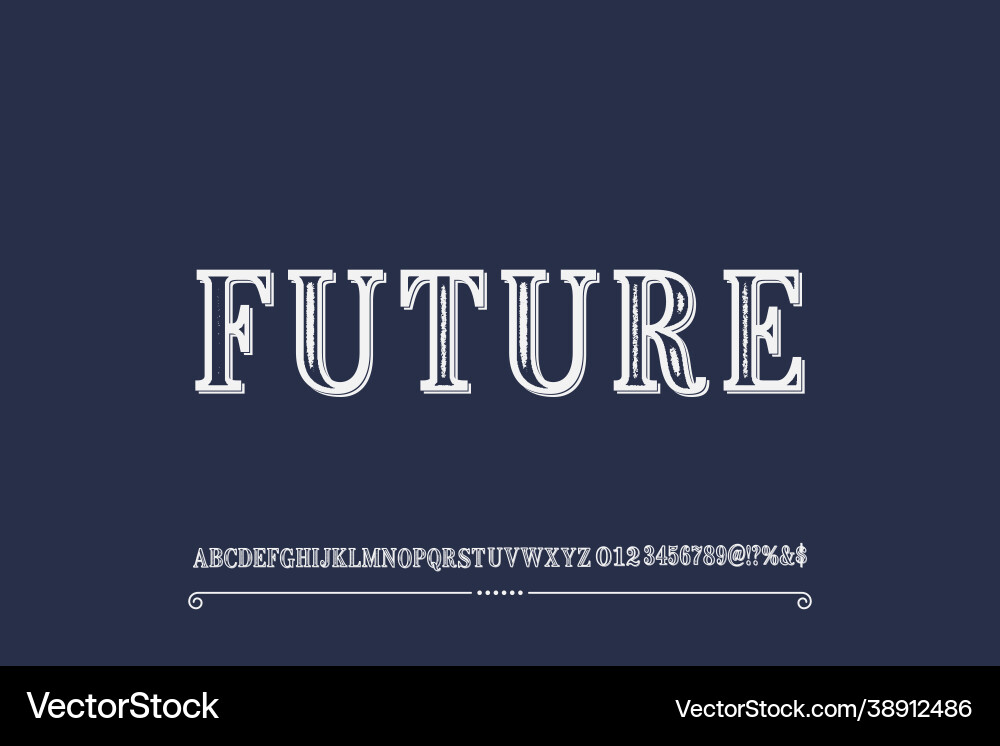 Typography vintage font alphabet design letters Vector Image