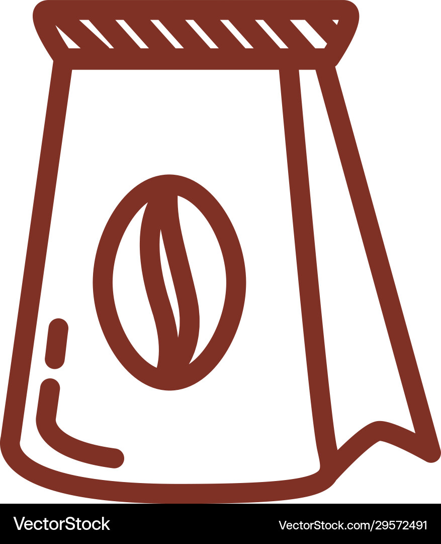 Coffee sack product line style icon Royalty Free Vector